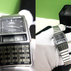 Rare Vintage Casio ABC-30 Data Bank Digital & Analog Black Dial Wrist ...