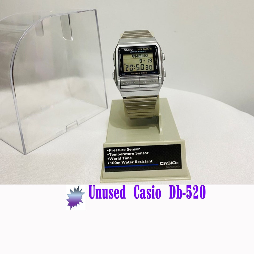 Unused Db-520 Vintage Casio Data Bank Telememo 50/ Watch Model 675 Japan/ World Time Alarm Wrist ...