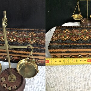 Brass Scales /scale With Handmade Vintage Wood Box/ Special Antique Box ...
