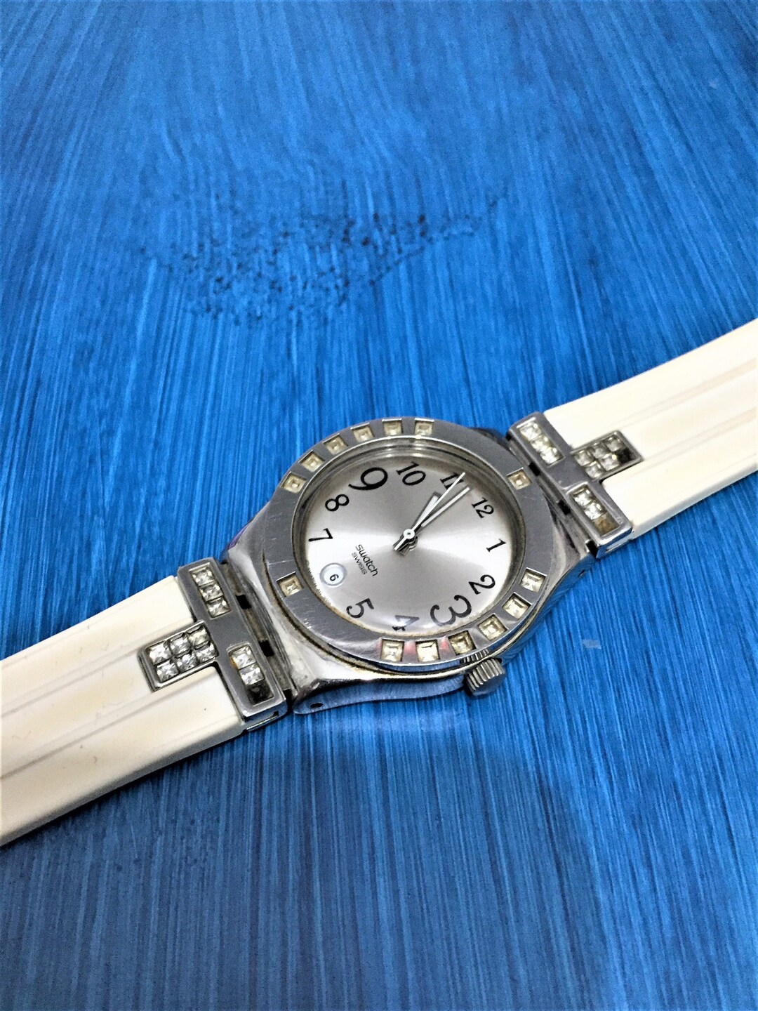 Vintage Swatch 1990s Women Wrist Watch/ Very Good Condition Steel Case ...