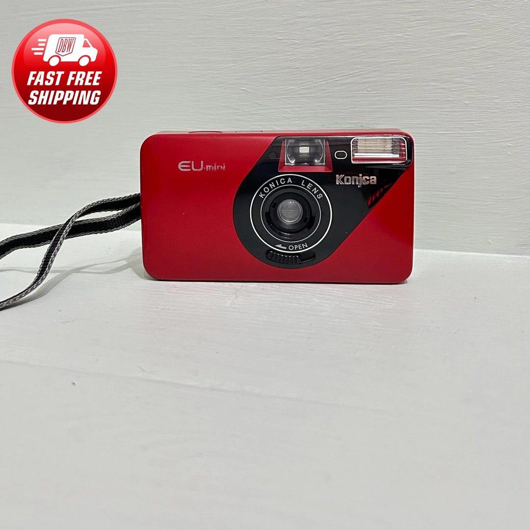 Konica Eu-mini Camera Red // Vintage Point-and-shoot Camera for 35mm ...