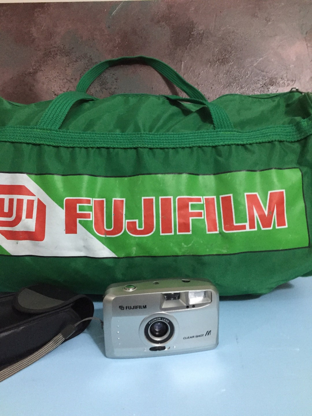RARE Vintage 1980s Fujifilm Bag & Fujifilm Camera /gym Sports Duffel ...