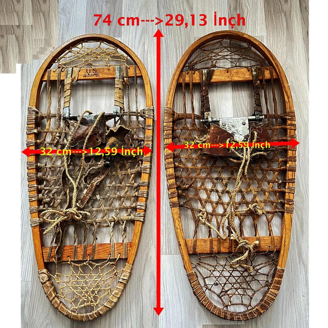 RARE Vintage 1940s- 1944 Military Wooden,winter, Snowshoes, Vintage ...
