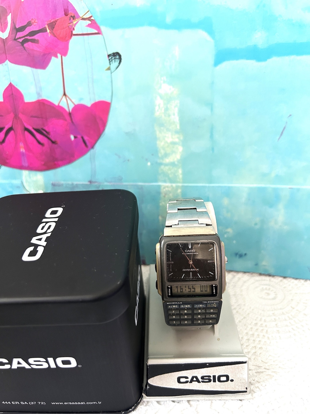 Ultra Rare Vintage Casio ABC-31 Data Bank Digital & Analog Black Dial ...