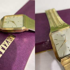 Vintage Citizen 3810-S01353 Men's Wrist Watch/ Gold Color/ New Battery ...