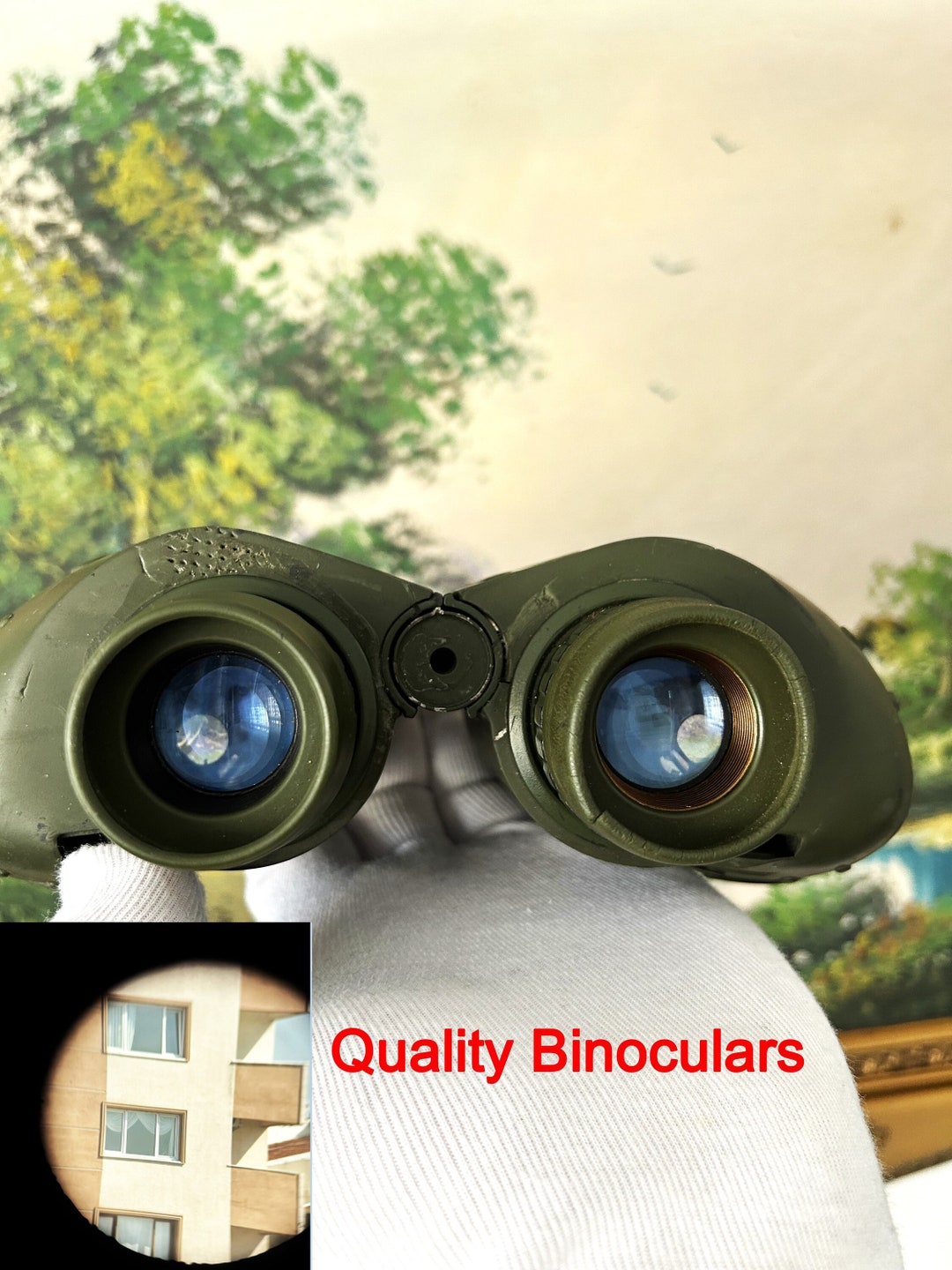 Square 7X50 Military Handheld Binoculars Green Color - Etsy