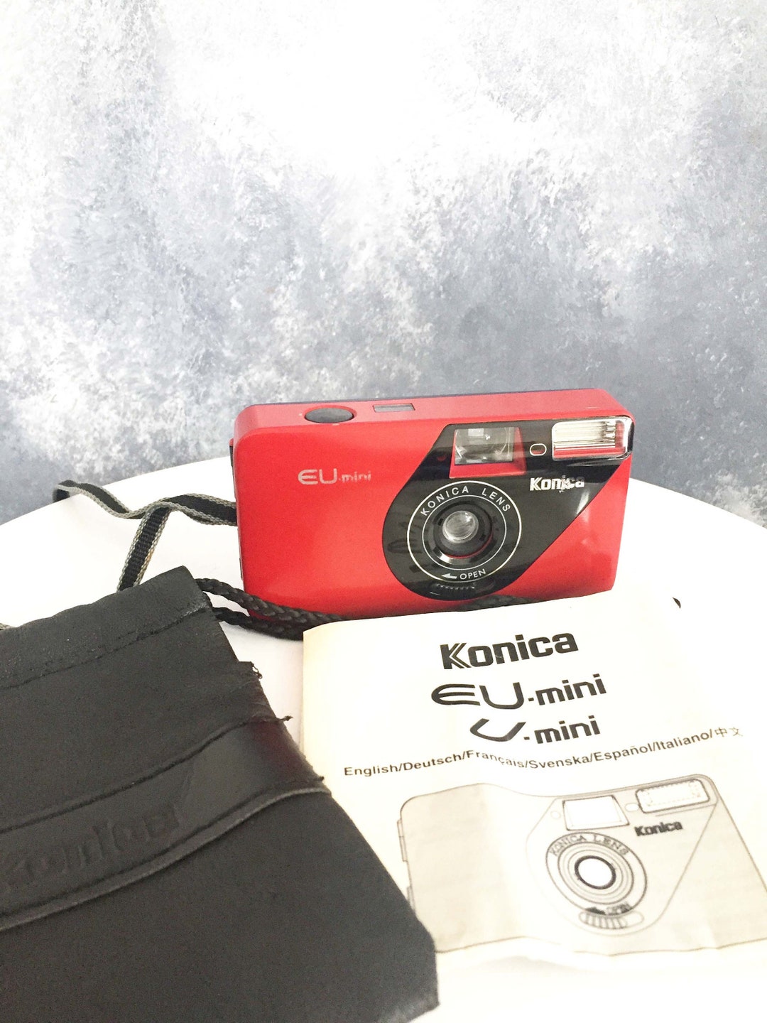Konica Eu-mini Camera Red // Vintage Point-and-shoot Camera for 35mm ...