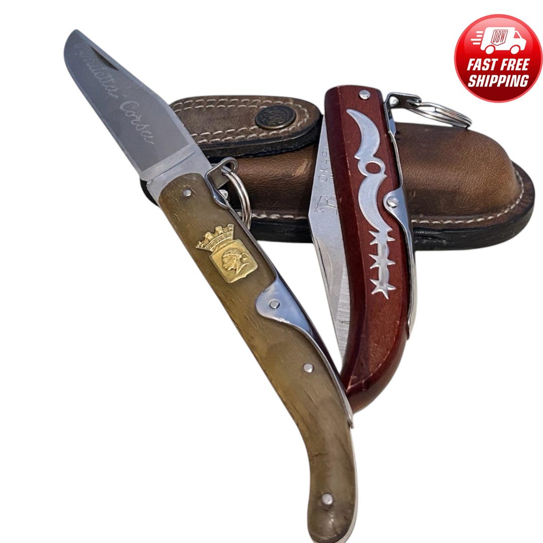 Set Okapi Knife and Corsa VENDETTA Horn France Knife Steel / Handmade ...