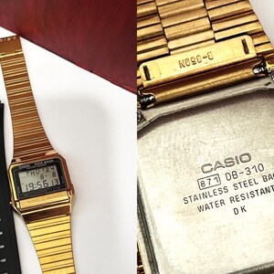 RARE GOLD Tone Casio DB-310 Data Bank Watch Module 871/data Bank ...