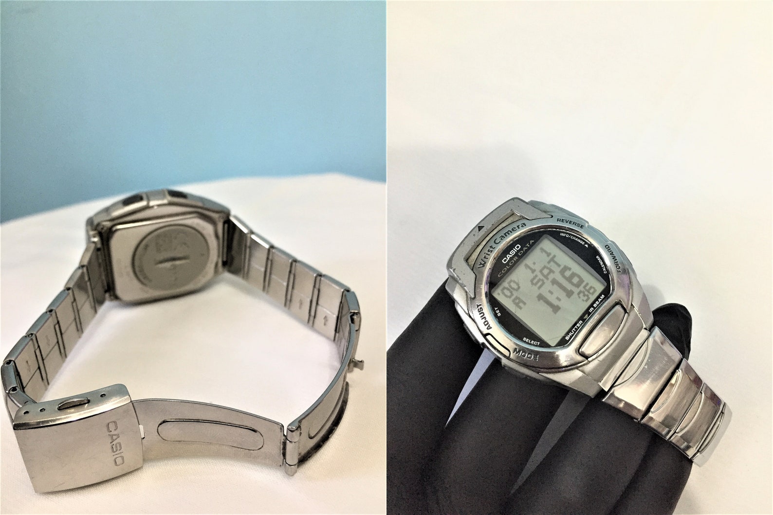 Rare Casio WQV-3 Wrist Camera Watch Module 2411/ Orginal Stell Cord ...