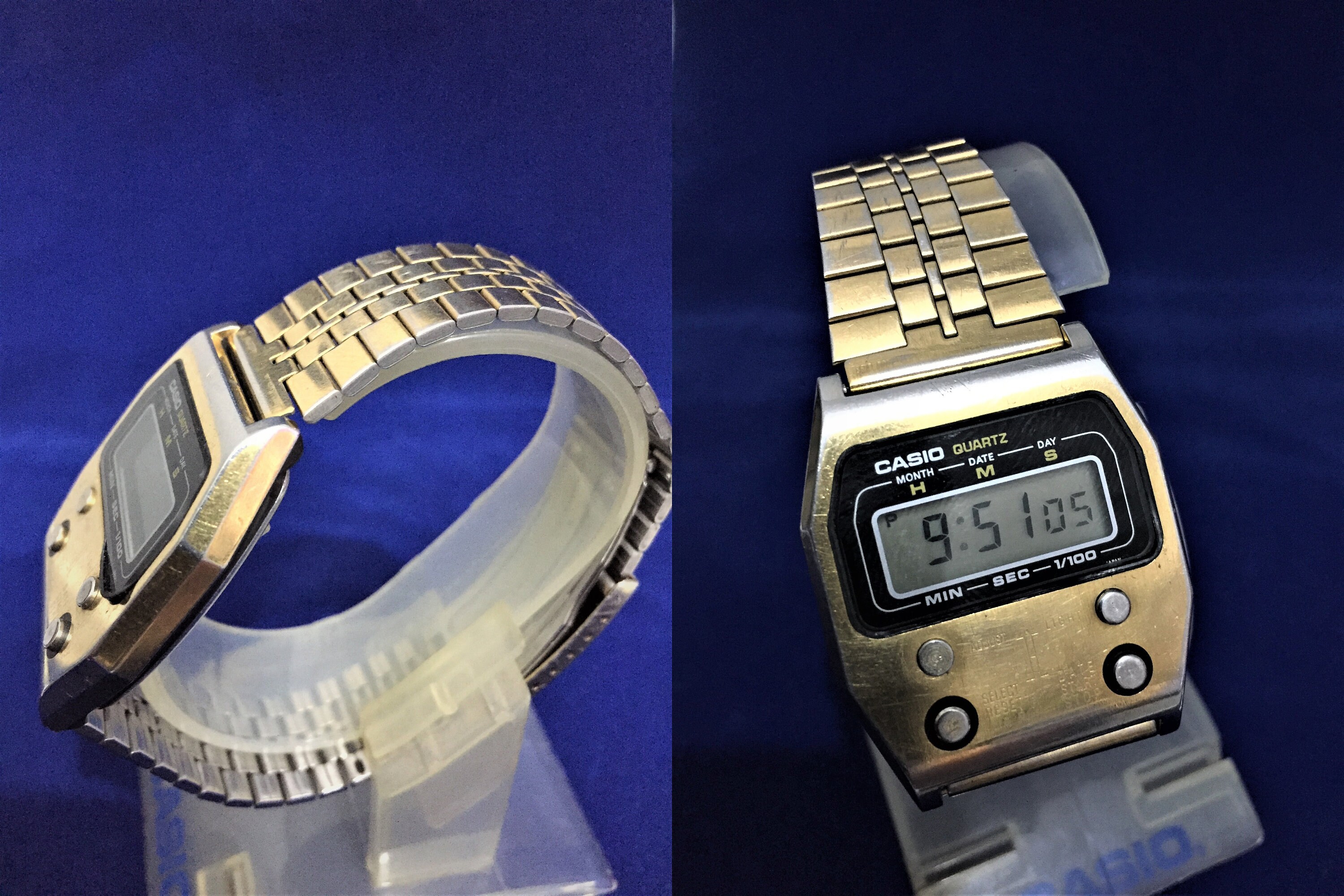 Vintage Rare Casio 52QGS-14 / Digital LCD Quartz Watch / Gold Plated ...