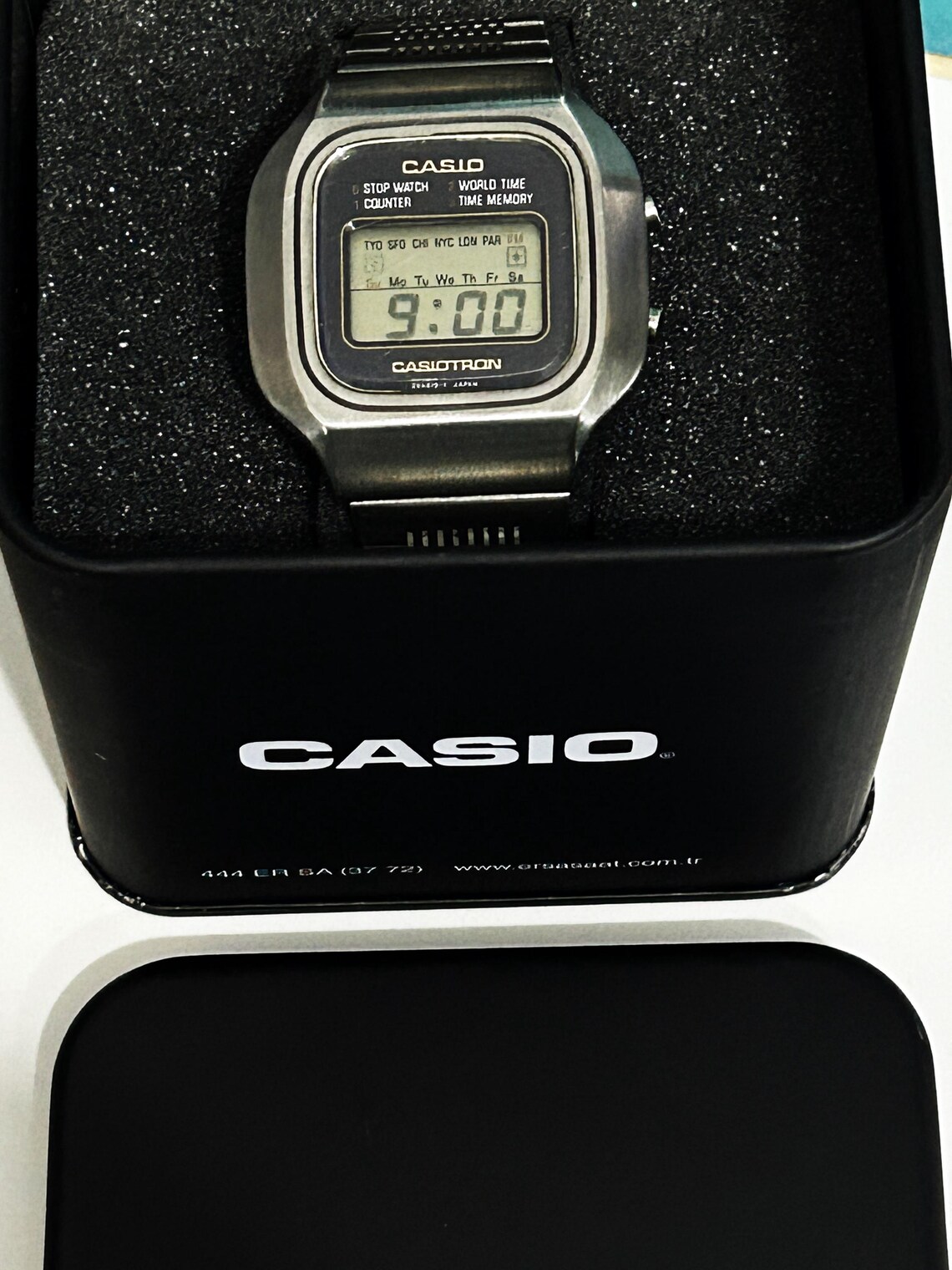 Casio Casiotron S-14/ Watch Mens Digital LCD World Time/ 1970s Digital ...