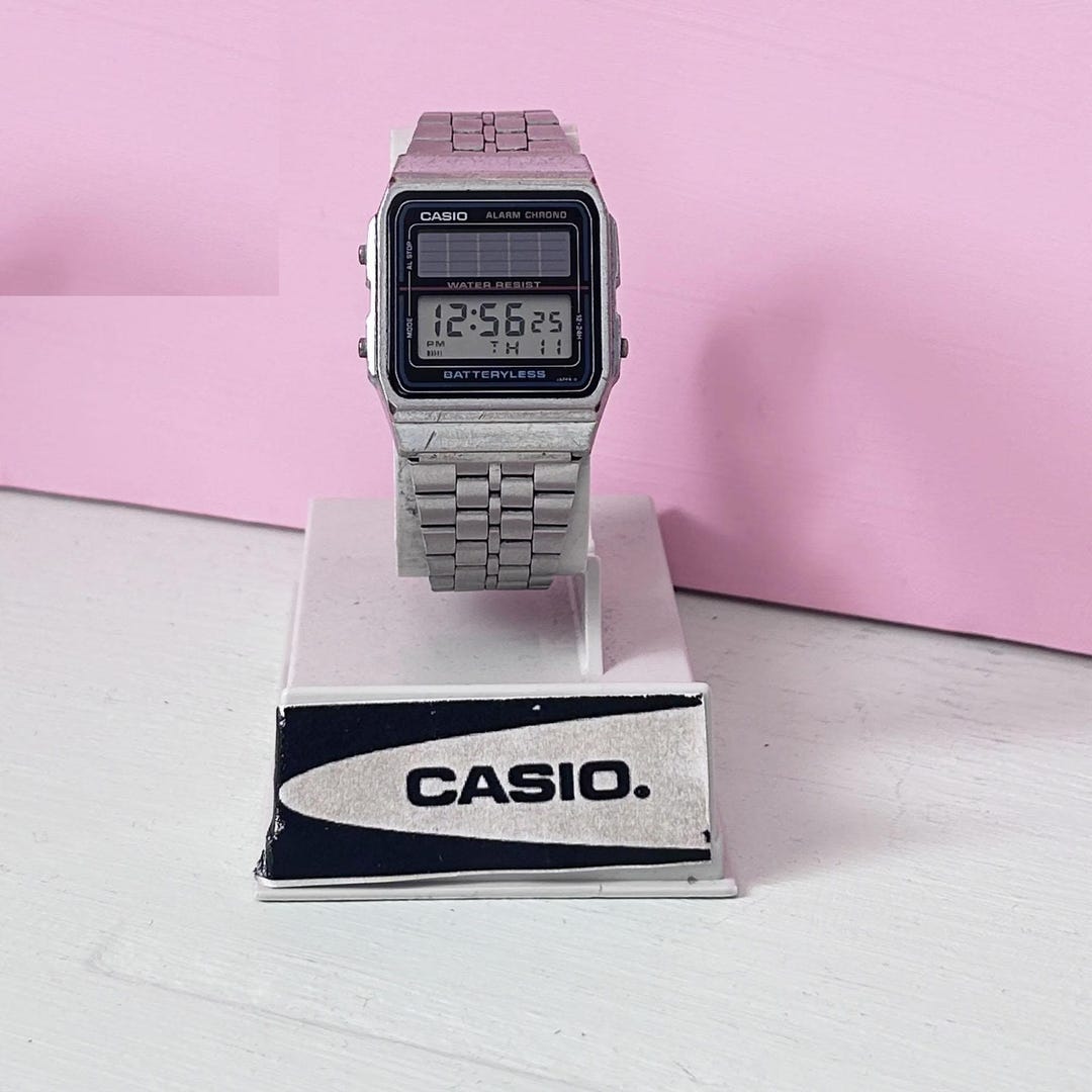 Vintage Casio AL-180 Batteryless. Vintage Retro/ Military Army Pilot ...