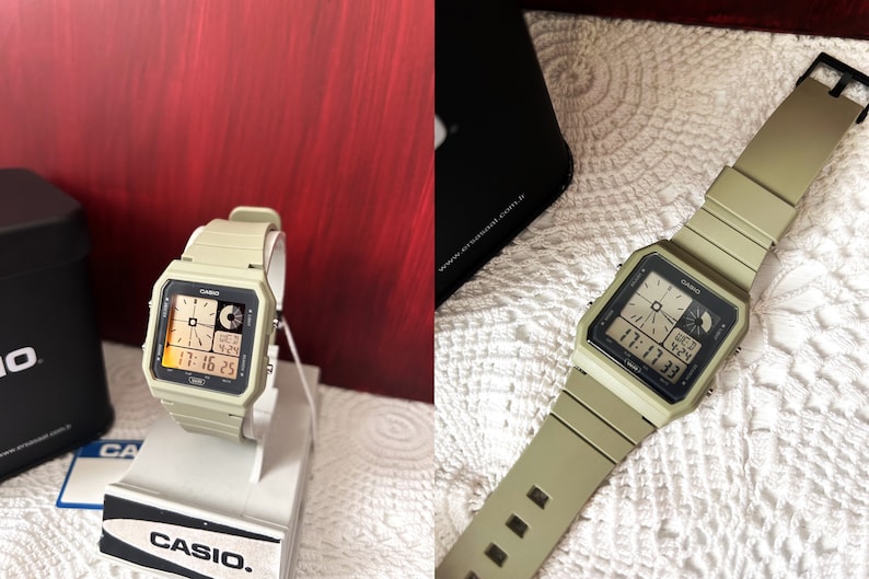 Unused Casio LF-20W Casio Twin Graph Cream Gradient Screen - Black ...