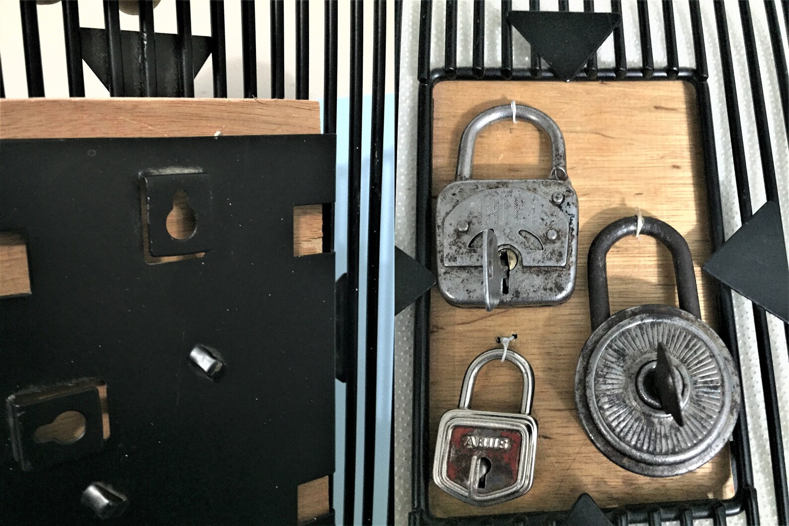 3 Sets of Antique Padlock and Stand / Vintage German / ABUS - Etsy