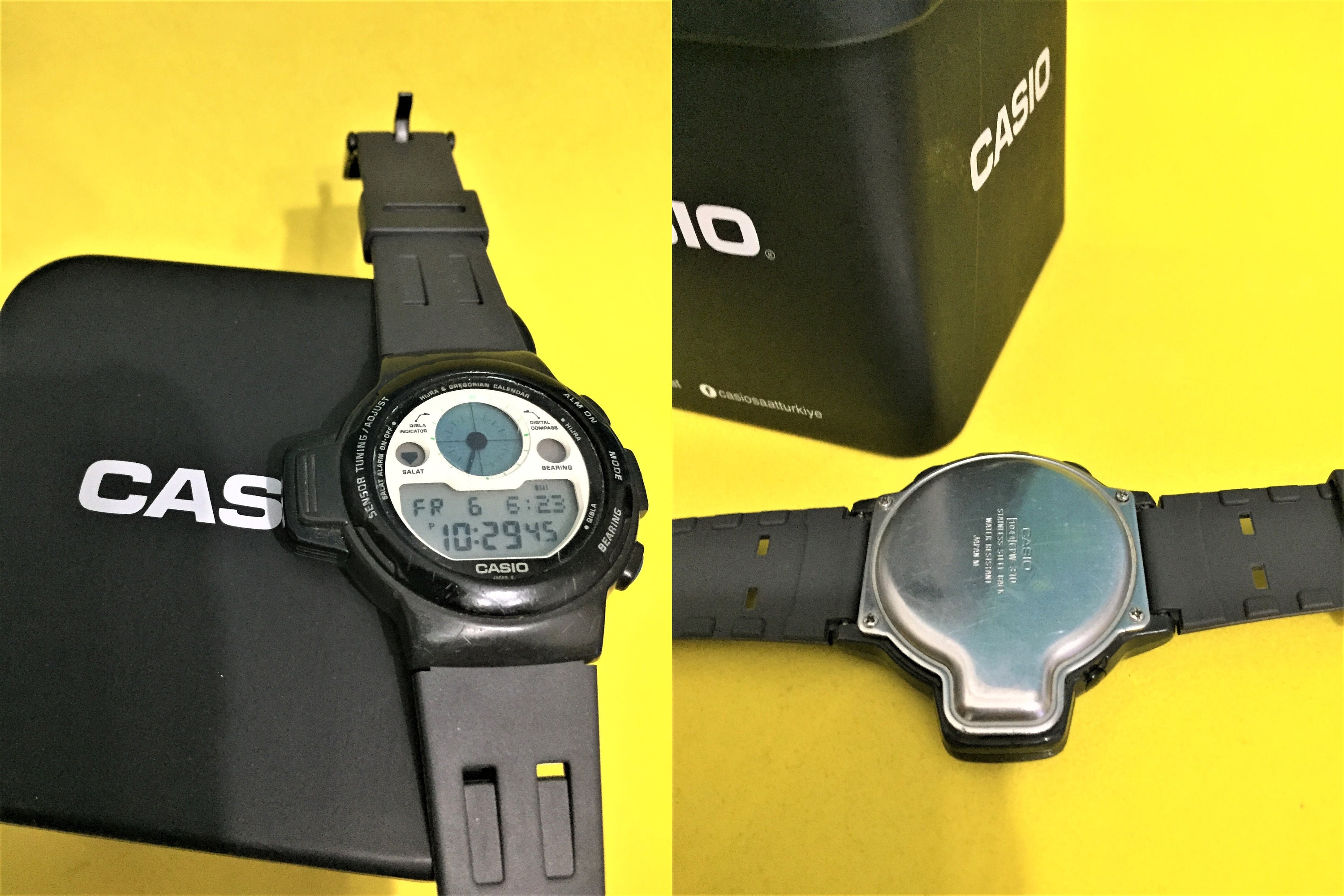 Rare Vintage Casio Cpw-310 / Compass Prayer Watch /very Good Condition ...