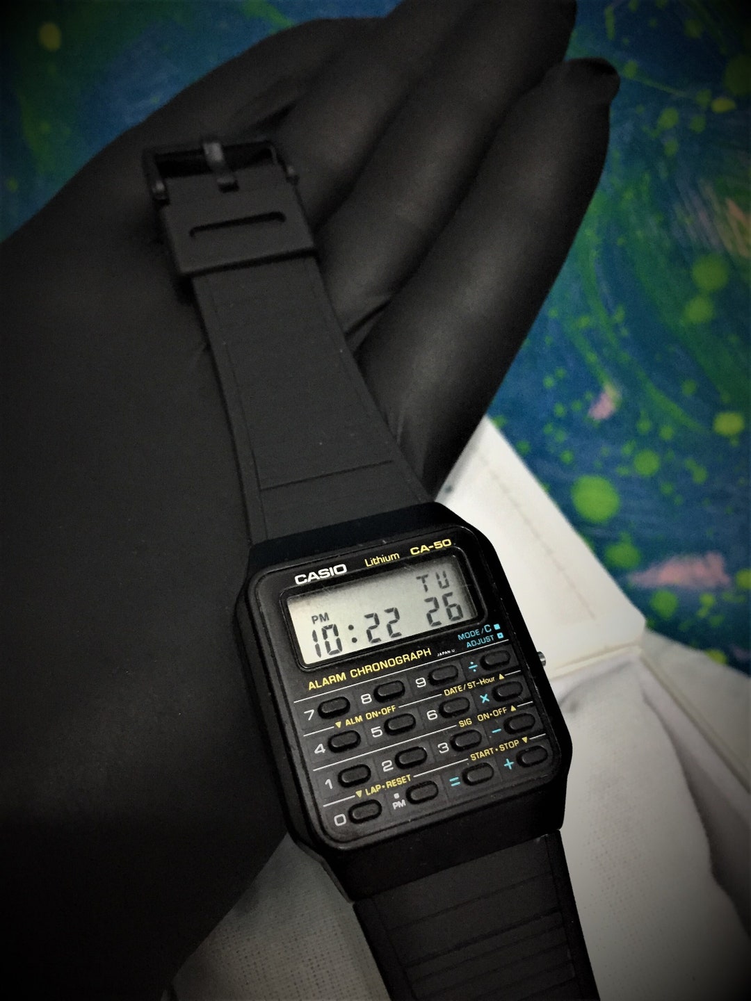 Rare Beautiful Casio CA-50 Calculator Watch Module 437/ Vintage Back to ...