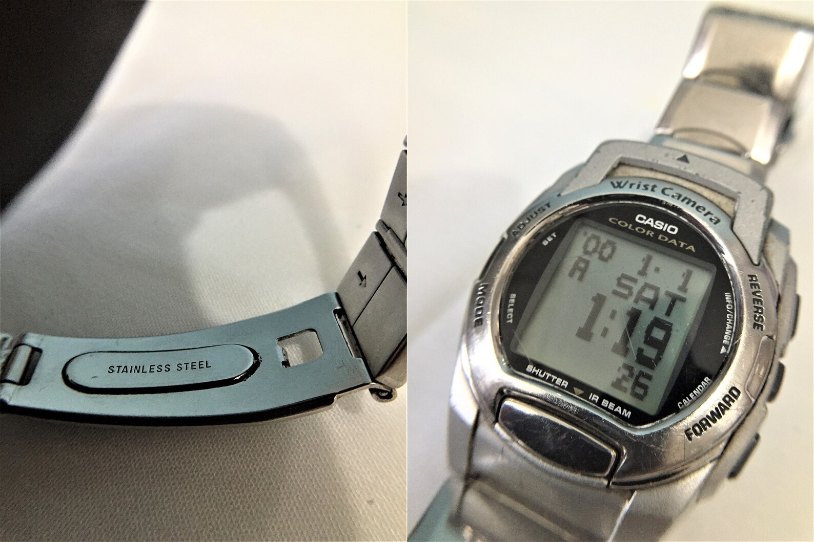 Rare Casio WQV-3 Wrist Camera Watch Module 2411/ Orginal Stell Cord ...