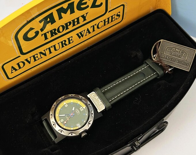 Unused CAMEL Trophy Watch, Swiss Made, Leather, Watch, Watch Strap ...