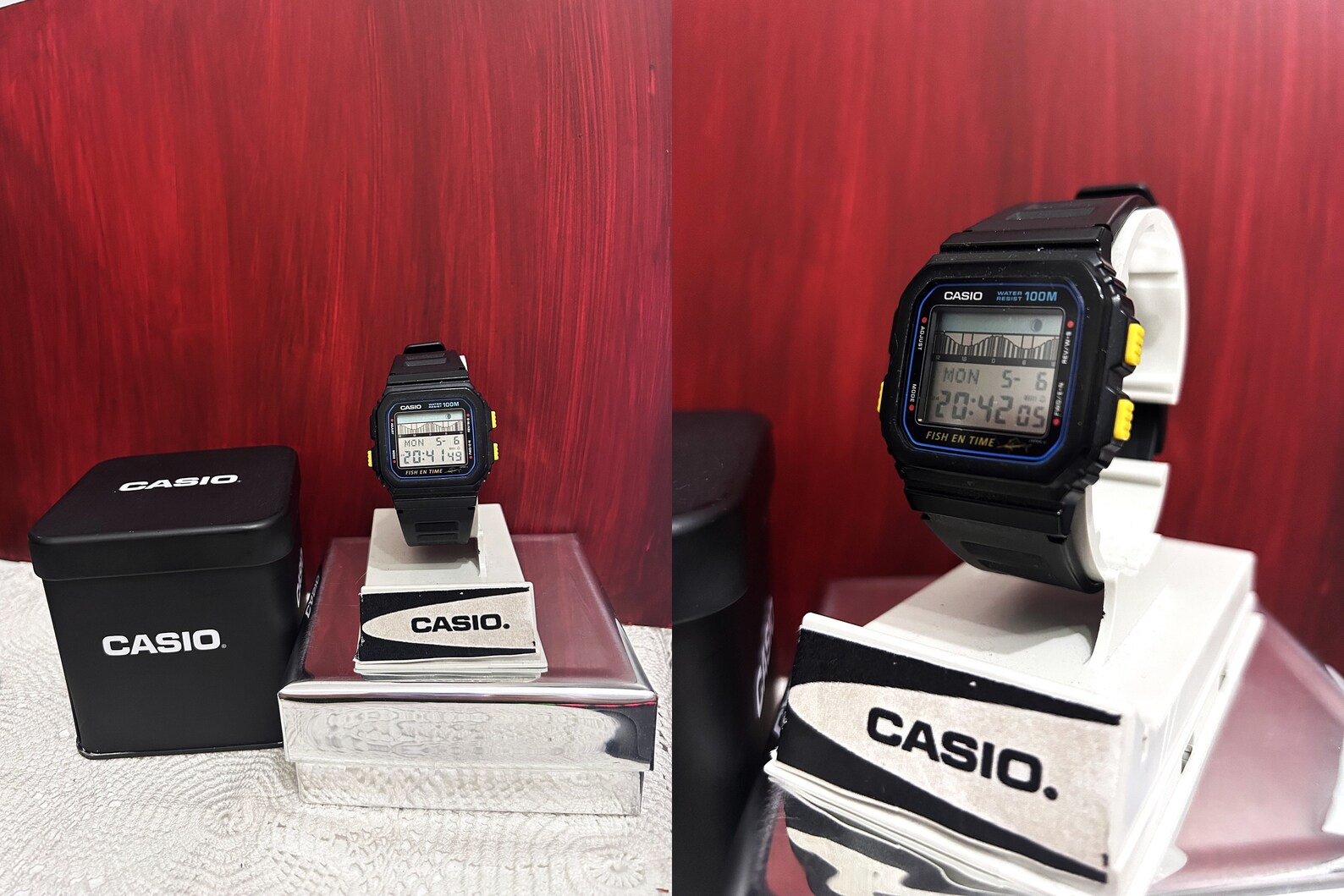 Very RARE Casio FT-100W Fish En Time Digital Watch Marlin 844 Japan M ...
