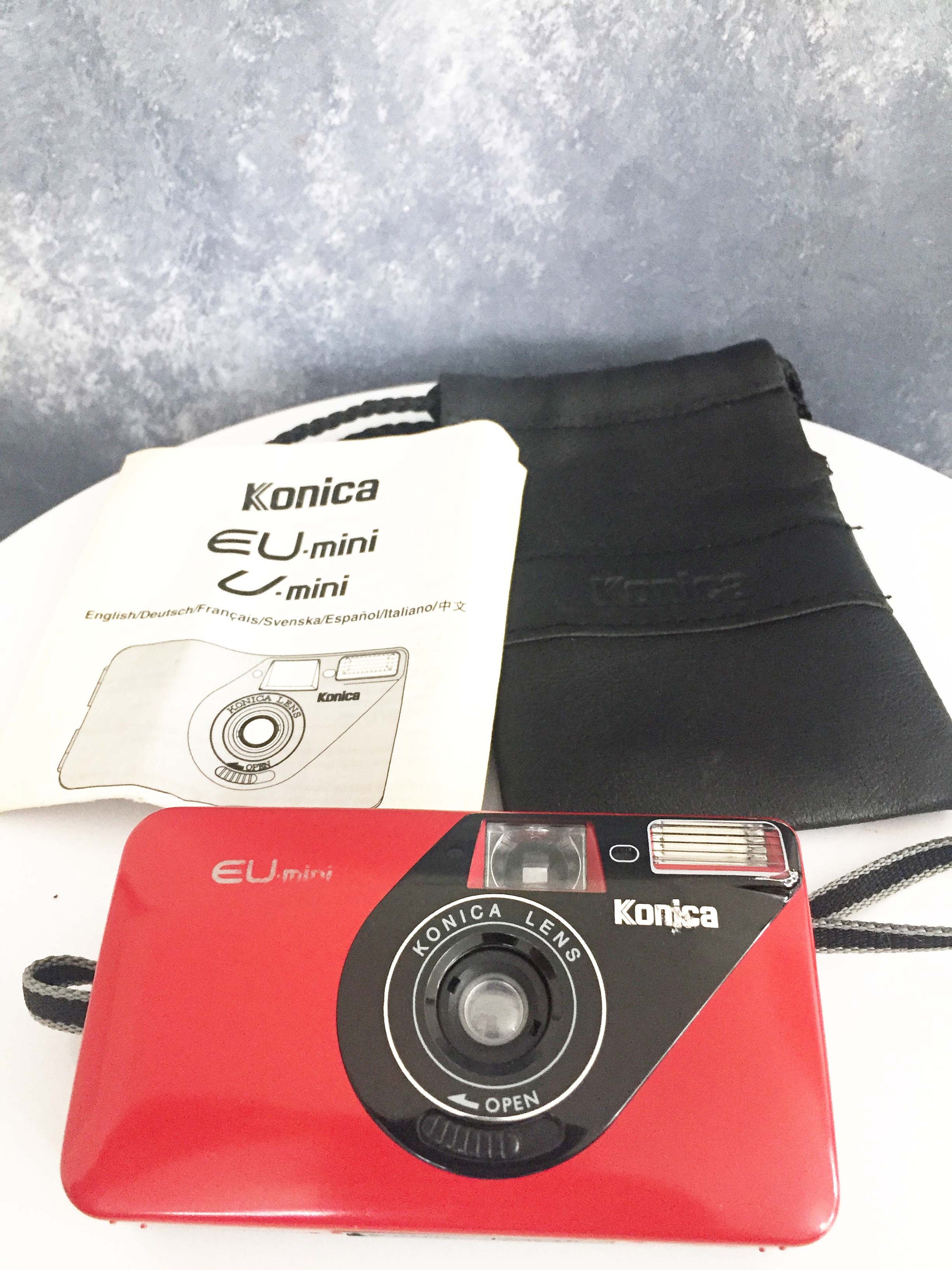 Konica Eu-mini Camera Red // Vintage Point-and-shoot Camera for 35mm ...