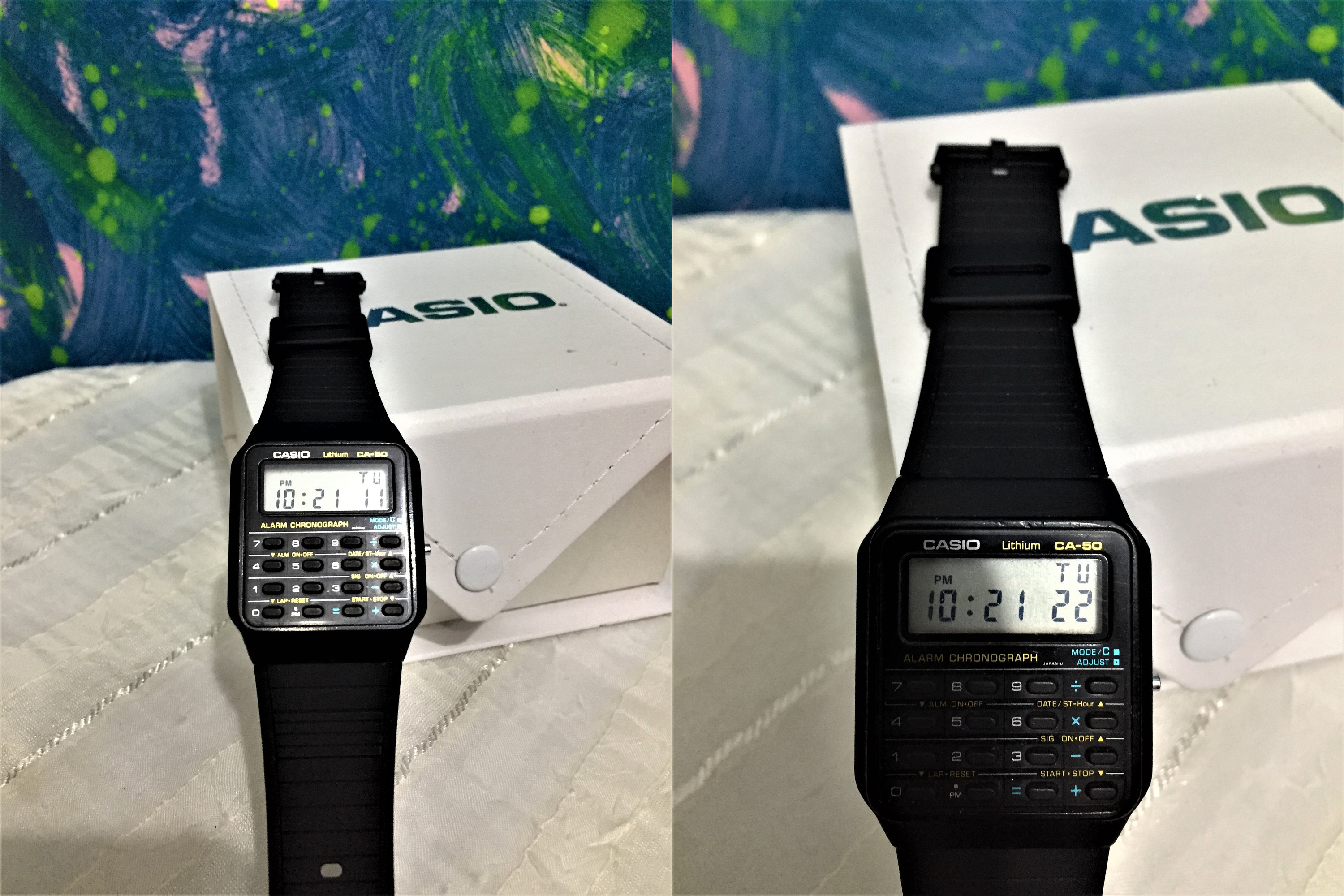 Rare Beautiful Casio CA-50 Calculator Watch Module 437/ Vintage Back to ...