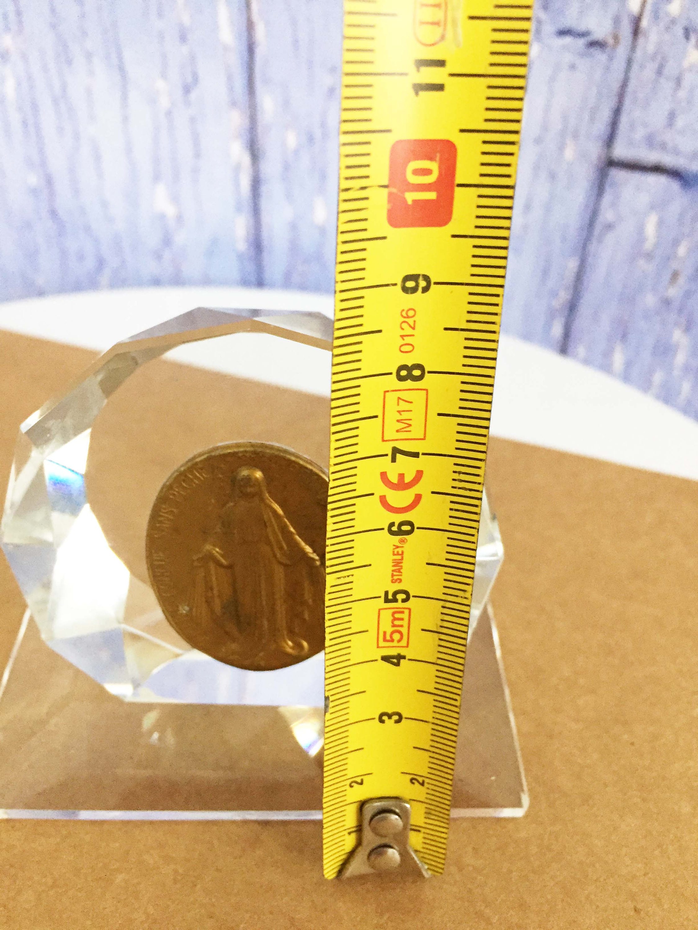 Virgin Mary Crystal Icons Gold Color/ Christ Icon Art Handmade/desk ...