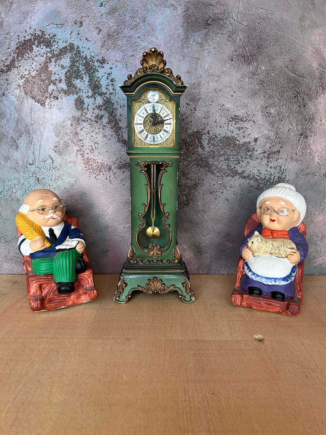 1950s Victorian Grandfather Clock Vintage Antique Rare/ Schmid German ...