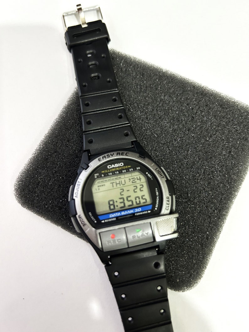 Casio Db-v30 Easy Rec Databank 30 Second Voice Recorder Digital Watch ...