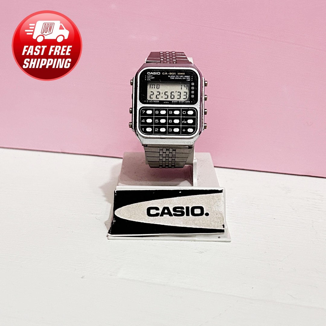 Casio CA-901 Black Model Game Calculator Watch Module 134 Very Good ...