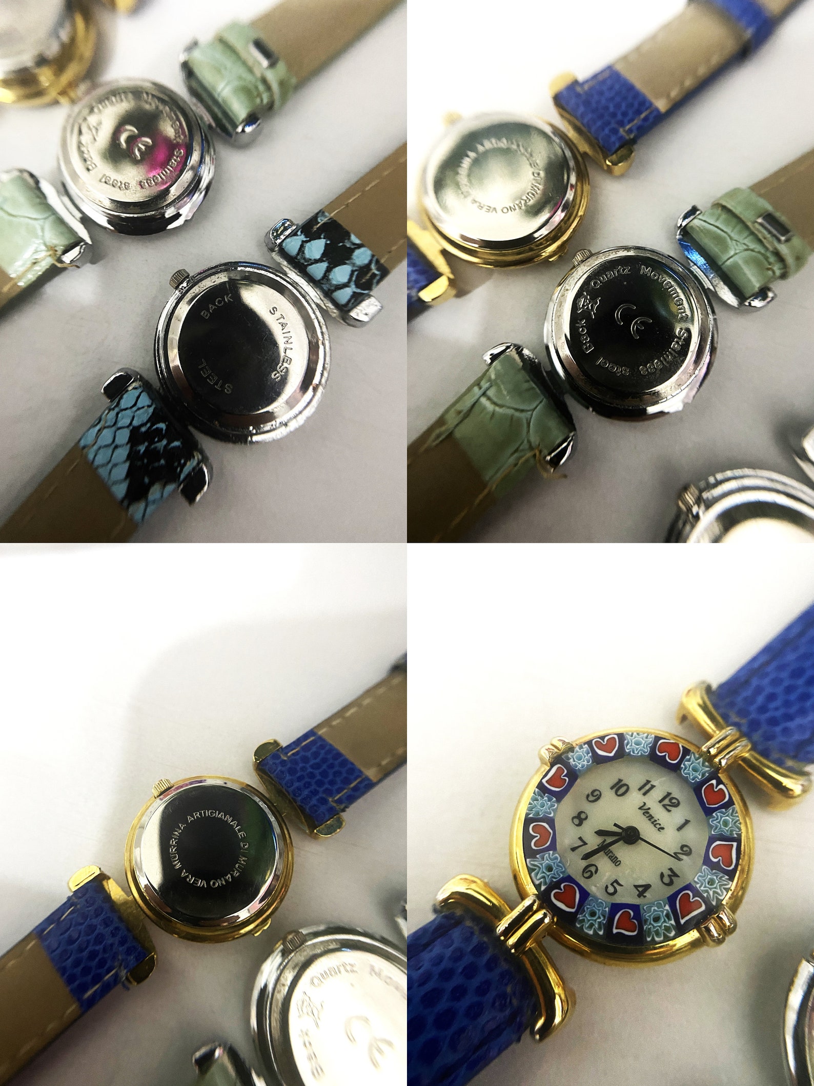 Set of 3 Murano Glass (venice) Women's Watch/ Very Good Condition ...