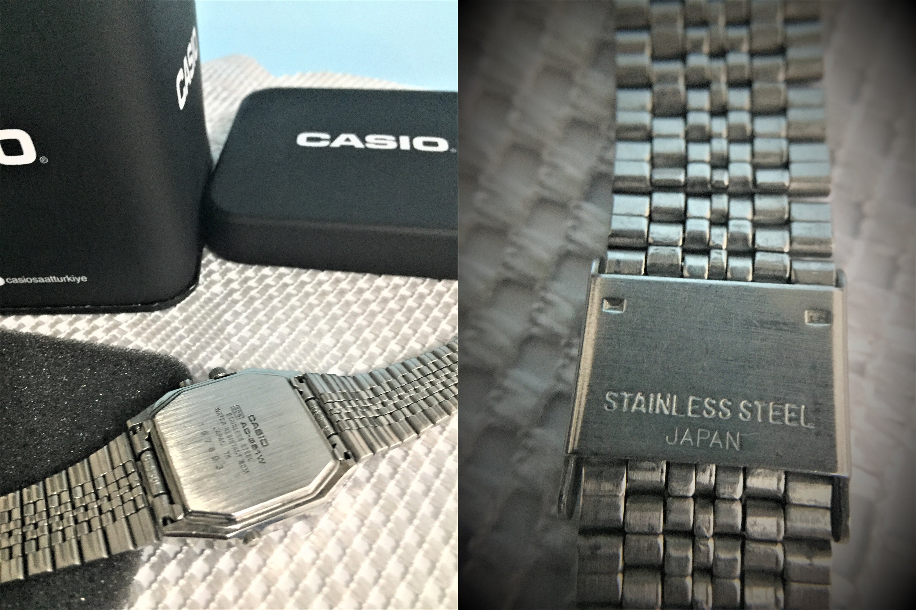 RARE Vintage Casio AQ-351W Watch 1980s/ Very Good Condition/ Steel Case ...