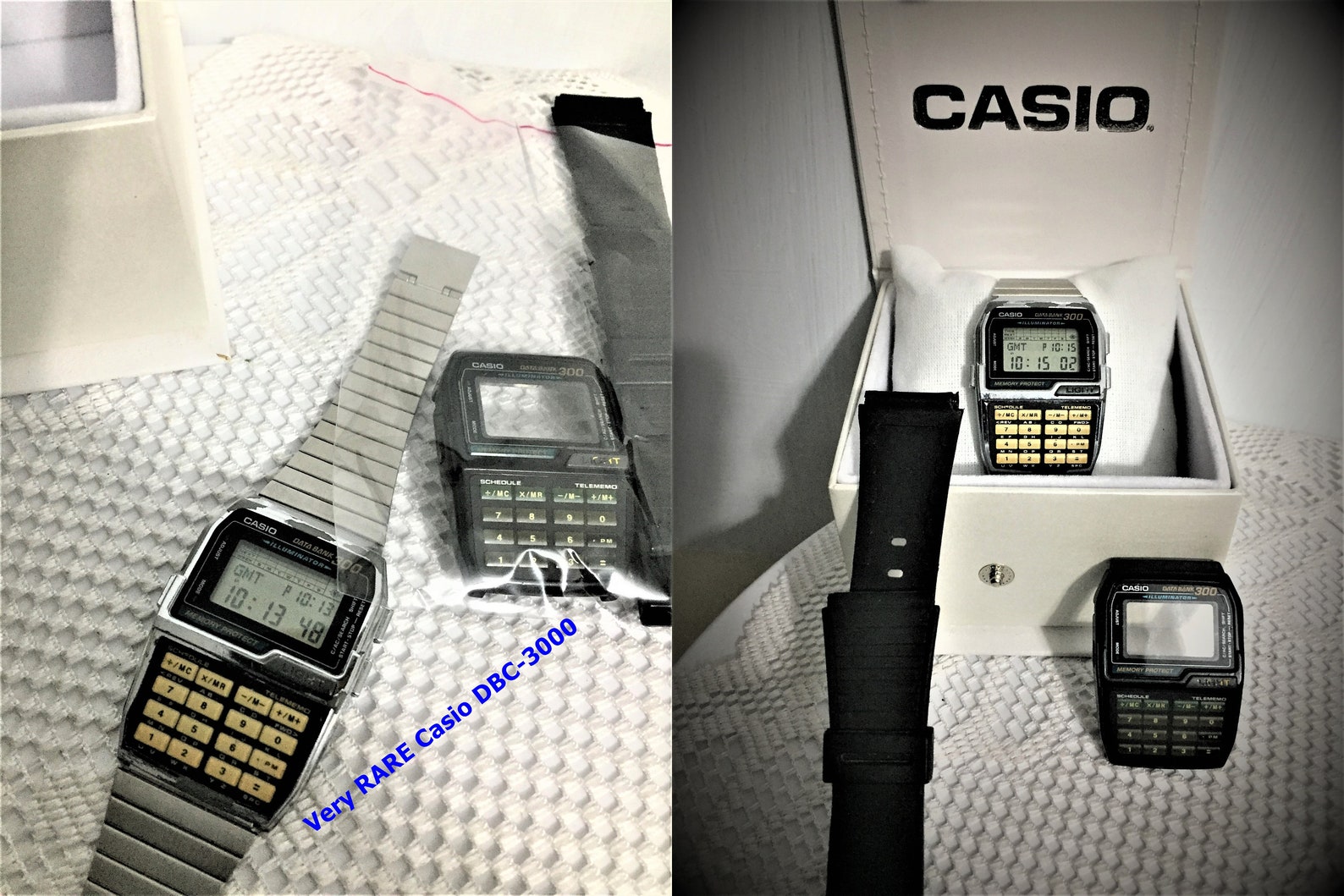 Very Rare Casio DBC-3000 Mod 1478 / Spare Case Slicone Band/ 1990s ...