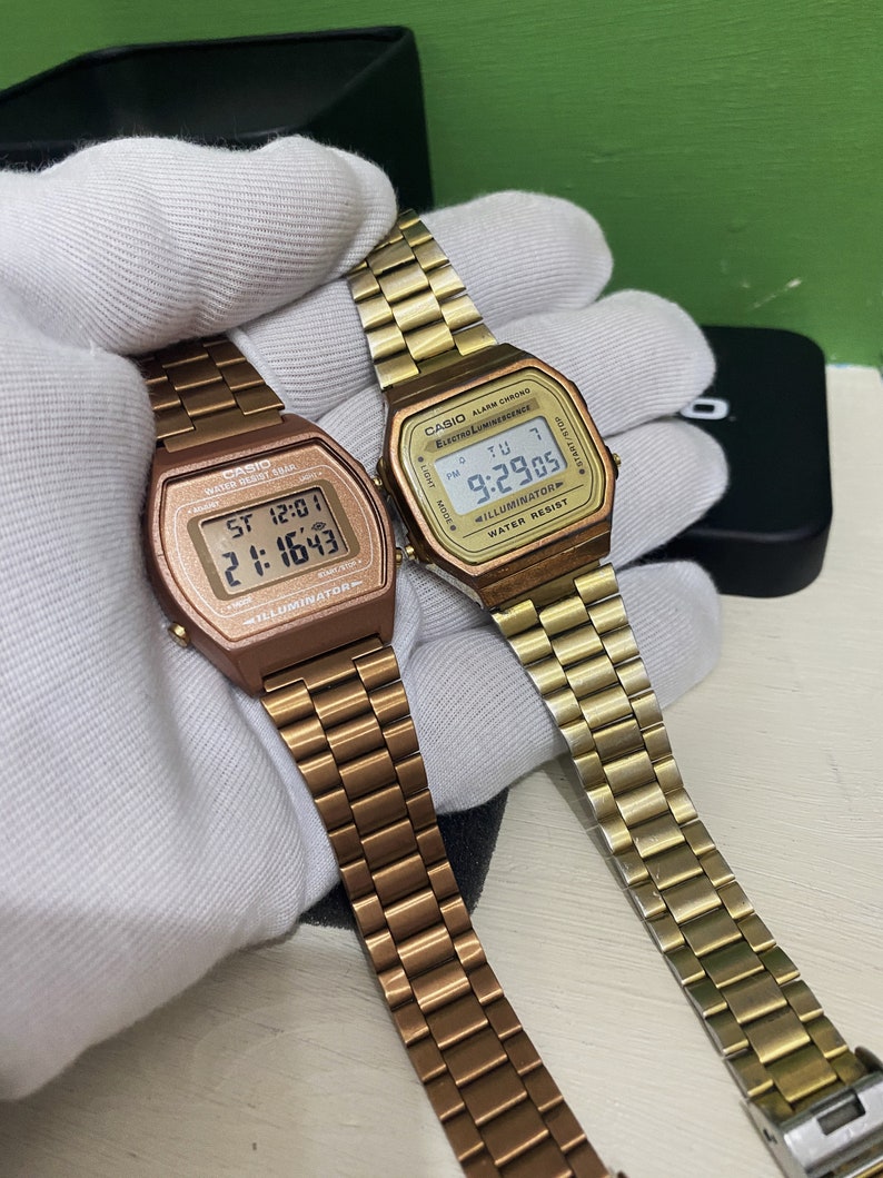 2 Pcs Vintage Casio Orginal B640W A168w Family Set/ Copper - Etsy