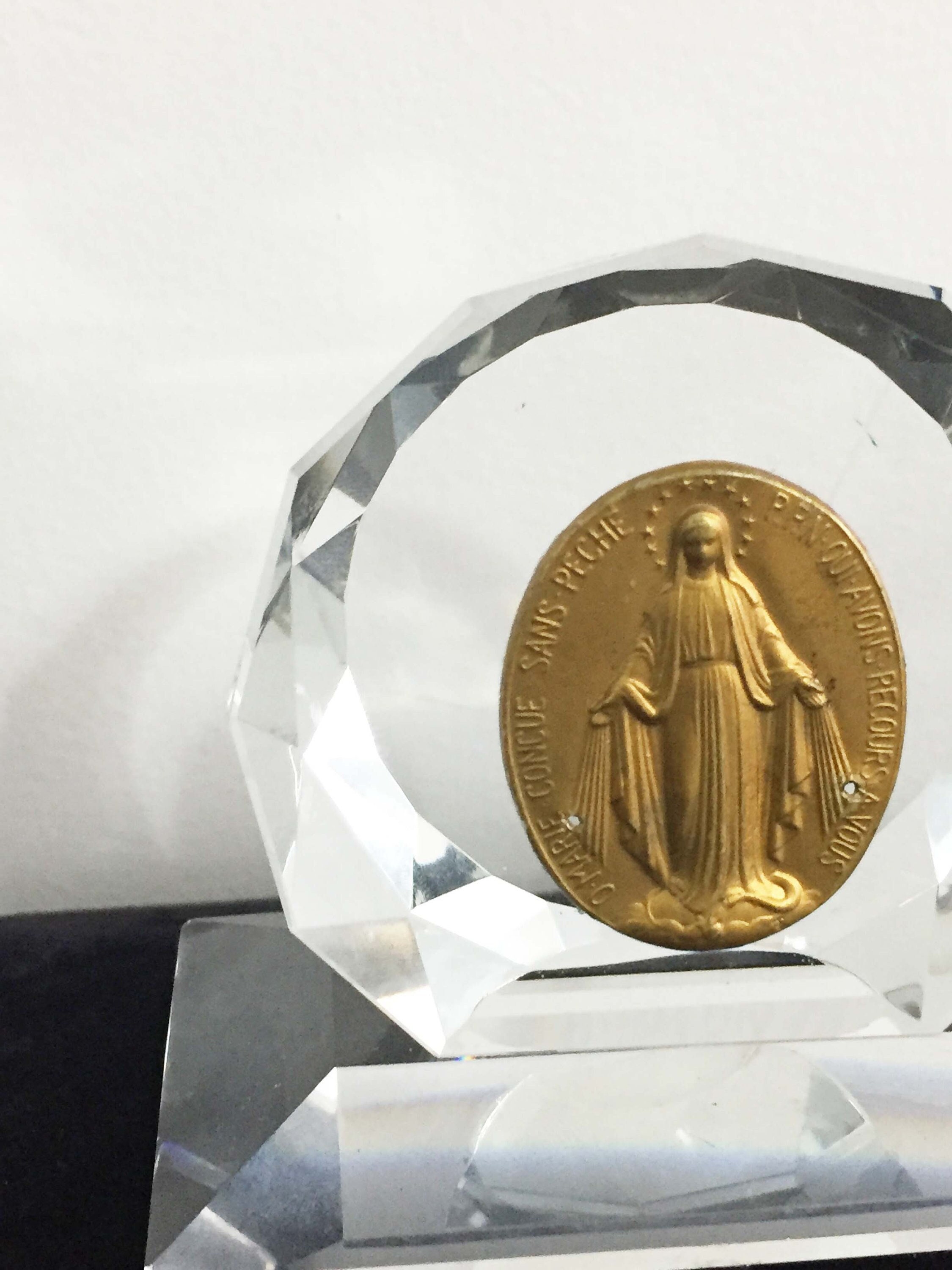 Virgin Mary Crystal Icons Gold Color/ Christ Icon Art - Etsy