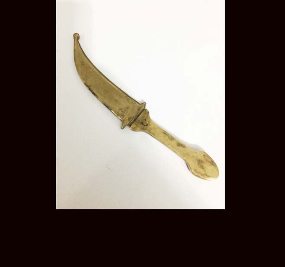 Vintage Brass Dagger/antique Brass Dagger/ Letter Opener Decor Brass ...