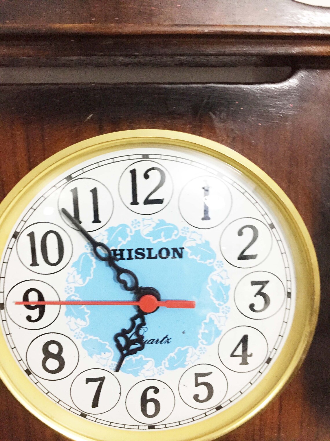 Vintage Hislon Wall Clock 1970s Wooden Clock / Vintage Swiss - Etsy