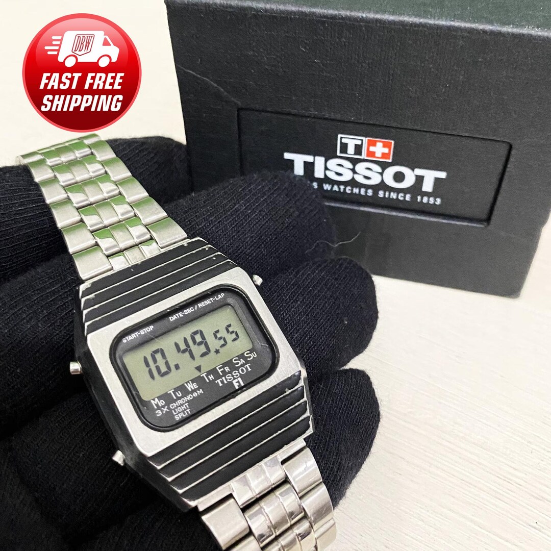 Very RARE Tissot F1 LCD Formula Watch 97010 Digital / Very Good ...