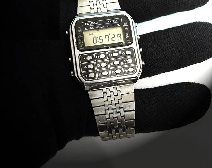 Vintage CASİO C-701 1978/rare/calculator/mens Watch - Etsy