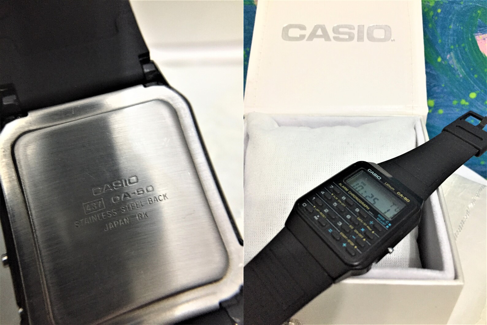 Rare Beautiful Casio CA-50 Calculator Watch Module 437/ Vintage Back to ...