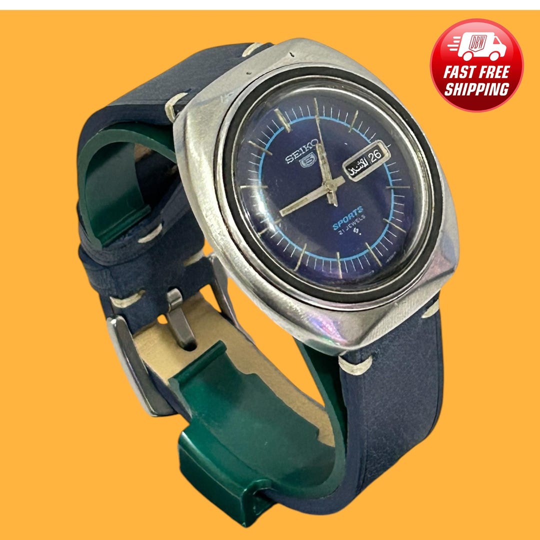 Vintage SEIKO 5 SPORTS, Watch, Japan, Seiko Automatic, Diver, Seiko 5 ...