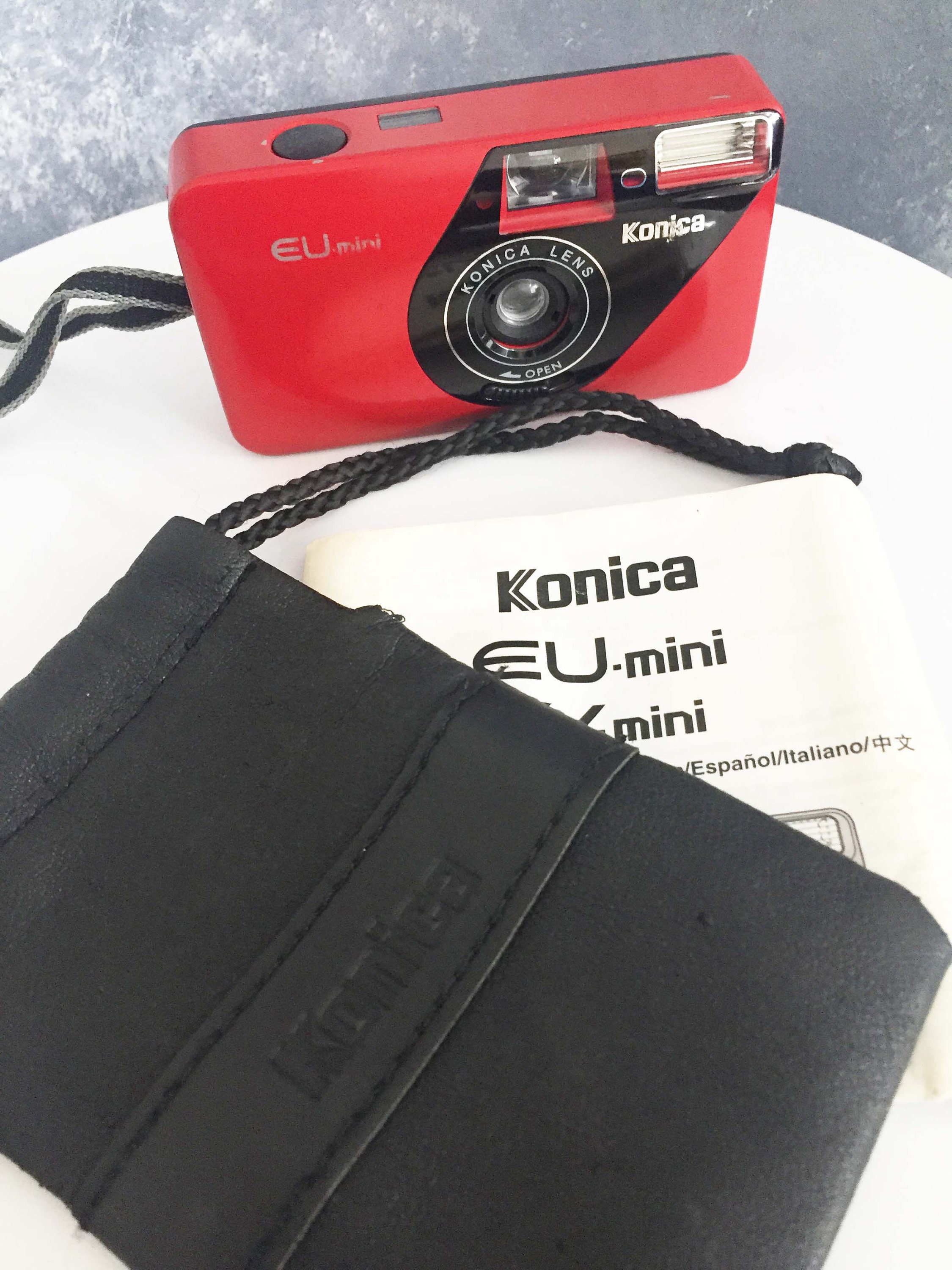 Konica Eu-mini Camera Red // Vintage Point-and-shoot Camera for 35mm ...
