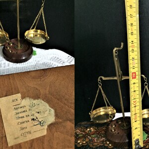 Brass Scales /scale With Handmade Vintage Wood Box/ Special Antique Box ...