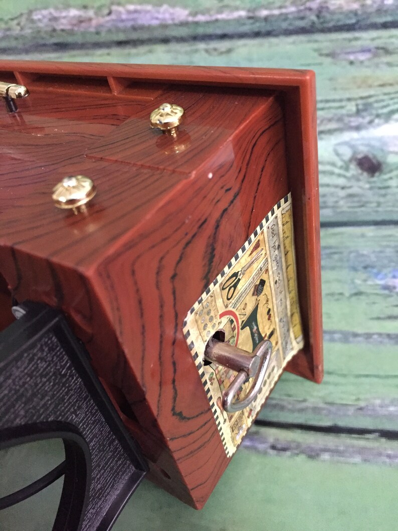 Nostalgic Vintage Music Box/ Sewing Music Box/ Brownm Music Box ...