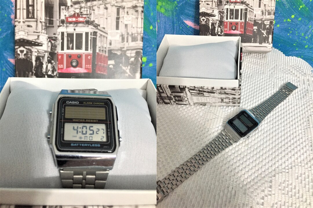 Vintage Casio AL-180 Batteryless. Vintage Retro/ Military Army Pilot ...