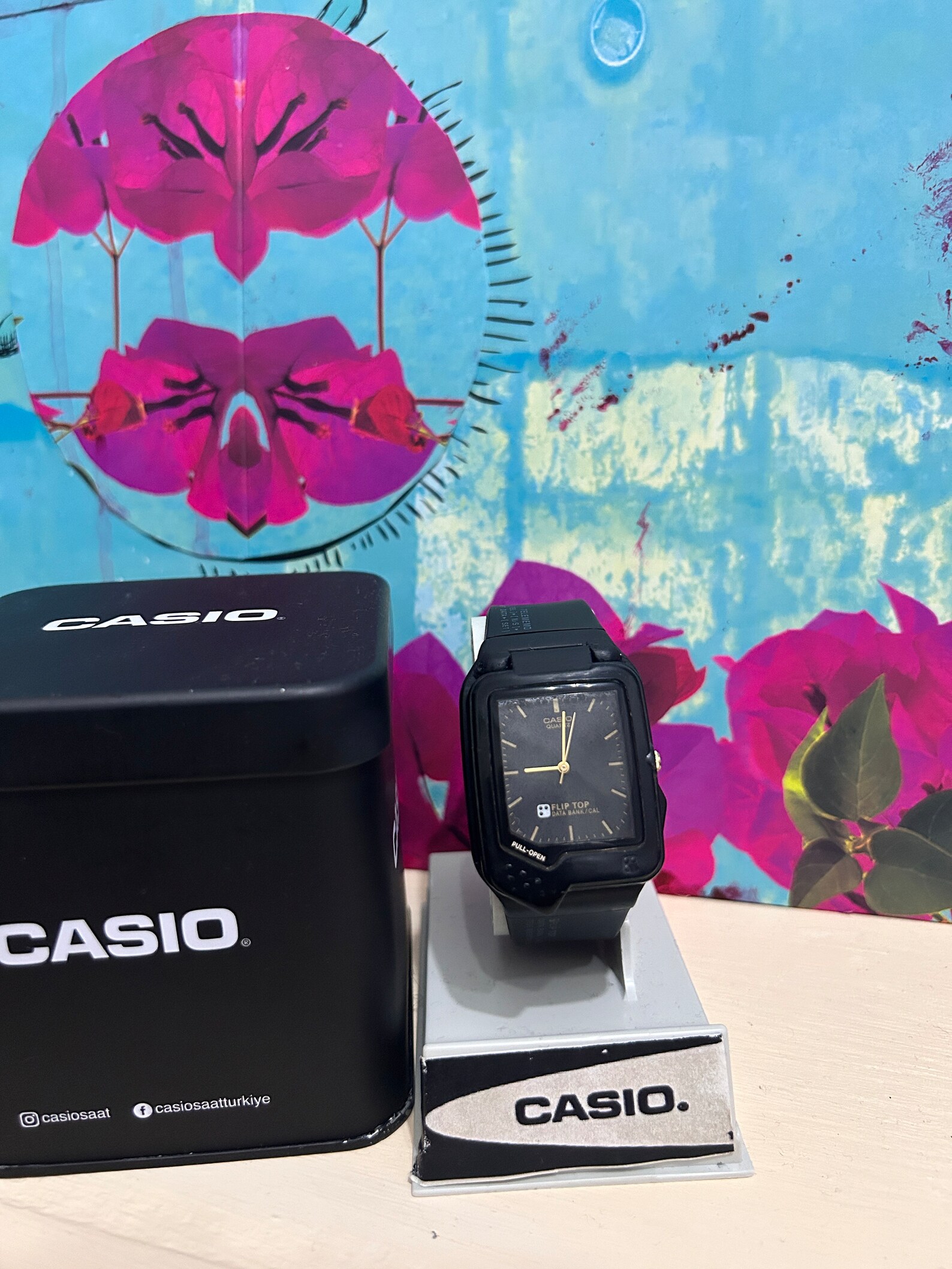 Black Dial Vintage Casio Flip Top FTP-30 / Module 761 /mens Watch Japan ...