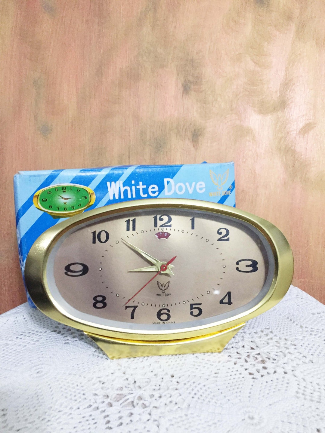 Vintage Beautiful White Dove Alarm Clock 1960s / Shanghai China Vintage ...