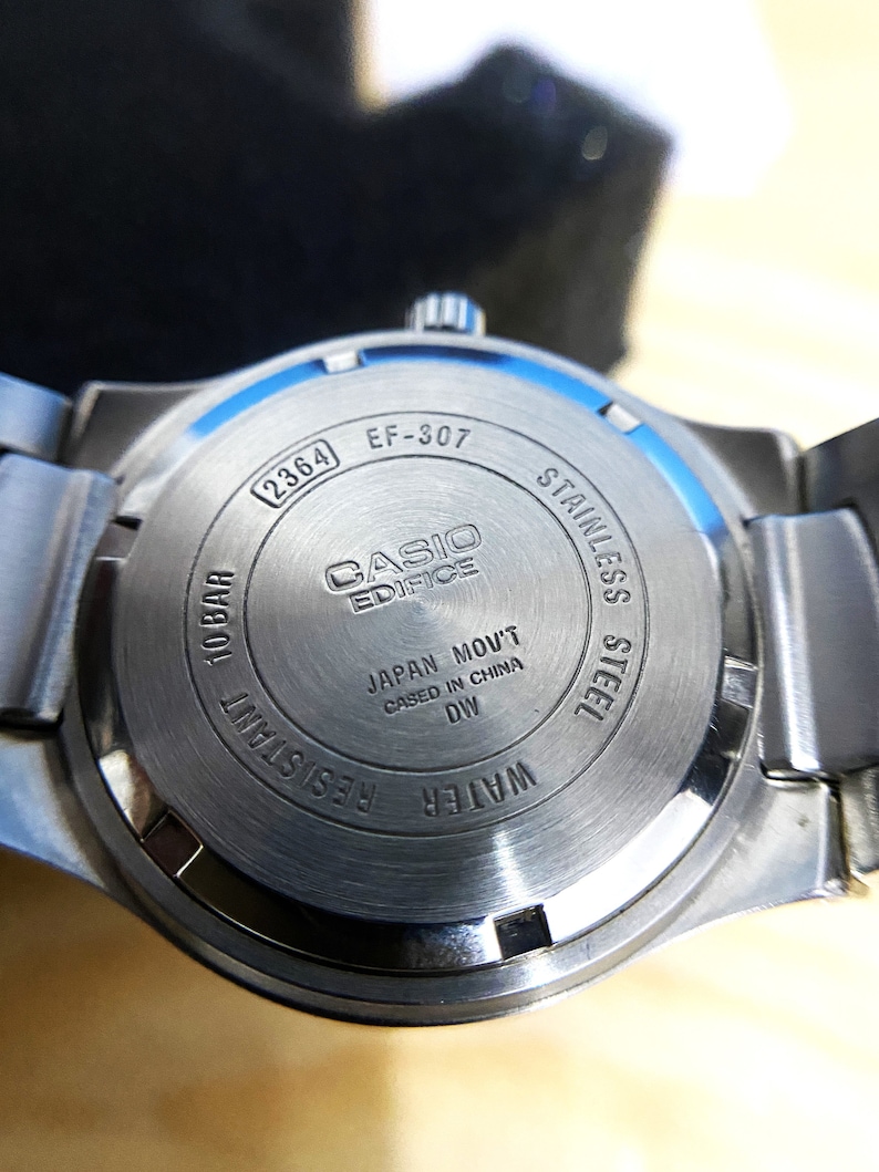 Unused Rare Yellow Dial /casio EF-307 Wrist Watch/stainless Stell / Men ...