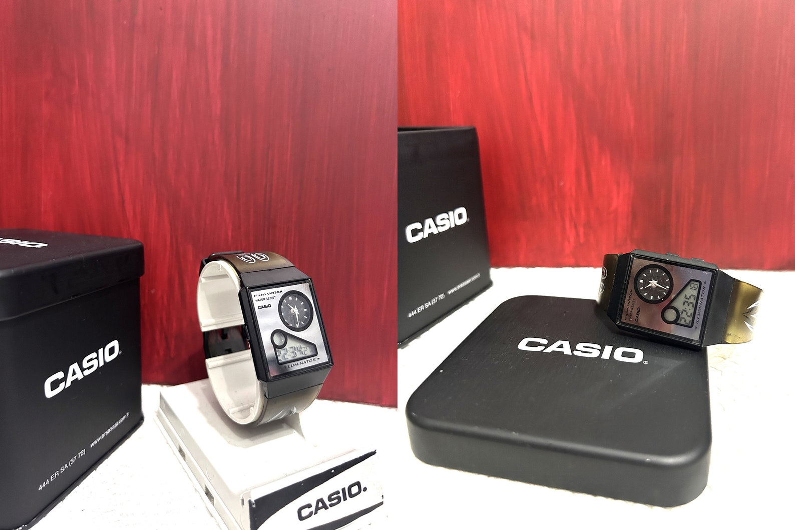 Vintage CASIO Filmwatch FS-03 (5858) Dual Time Quartz Watch and Digital ...
