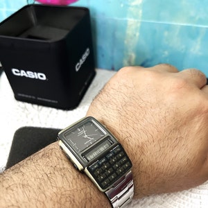 Ultra Rare Vintage Casio ABC-31 Data Bank Digital & Analog Black Dial ...